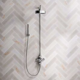 Elbe Dual Outlet Shower Kit - Exposed Valve - Chrome Finish Lever ...