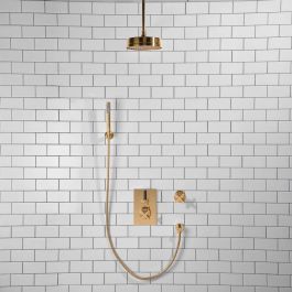 Elbe - Concealed Shower Set + Diverter - Hook Mount - Black Lever/X-Top ...