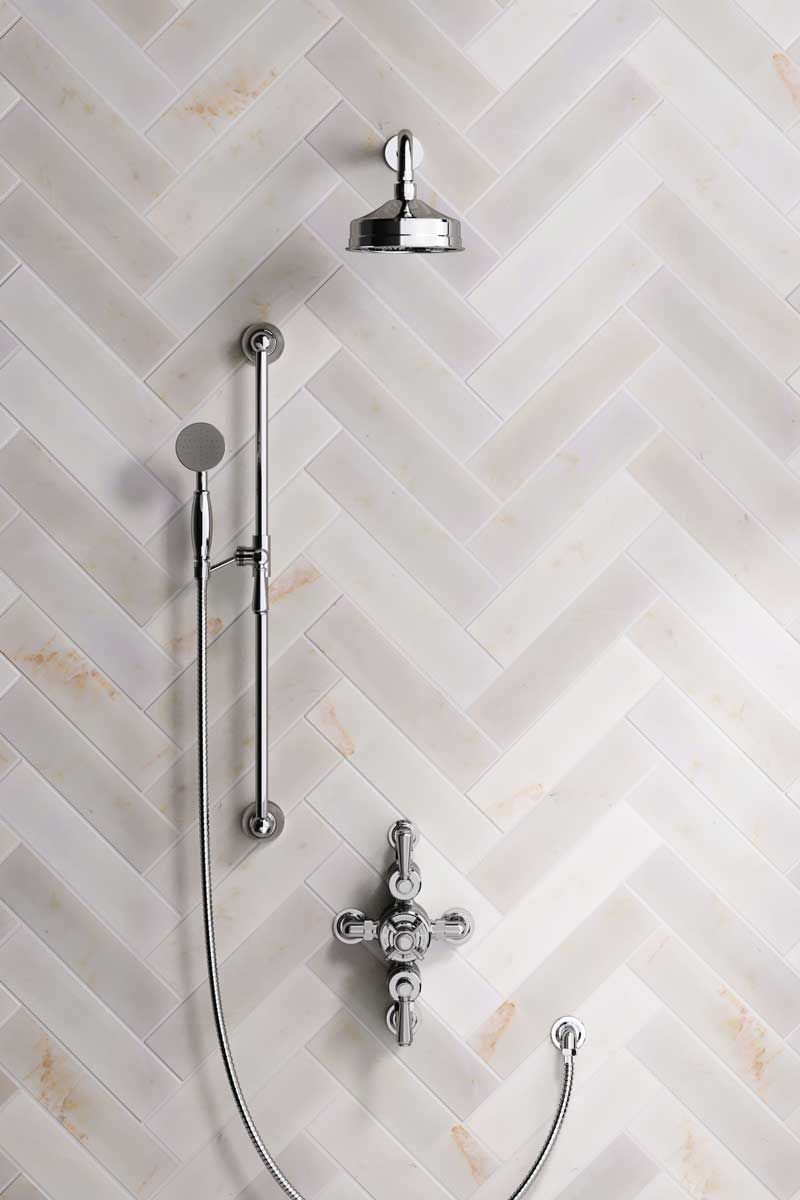 Calder Dual Outlet Shower Kit - Semi-Exposed Valve - 6 inch Rose ...