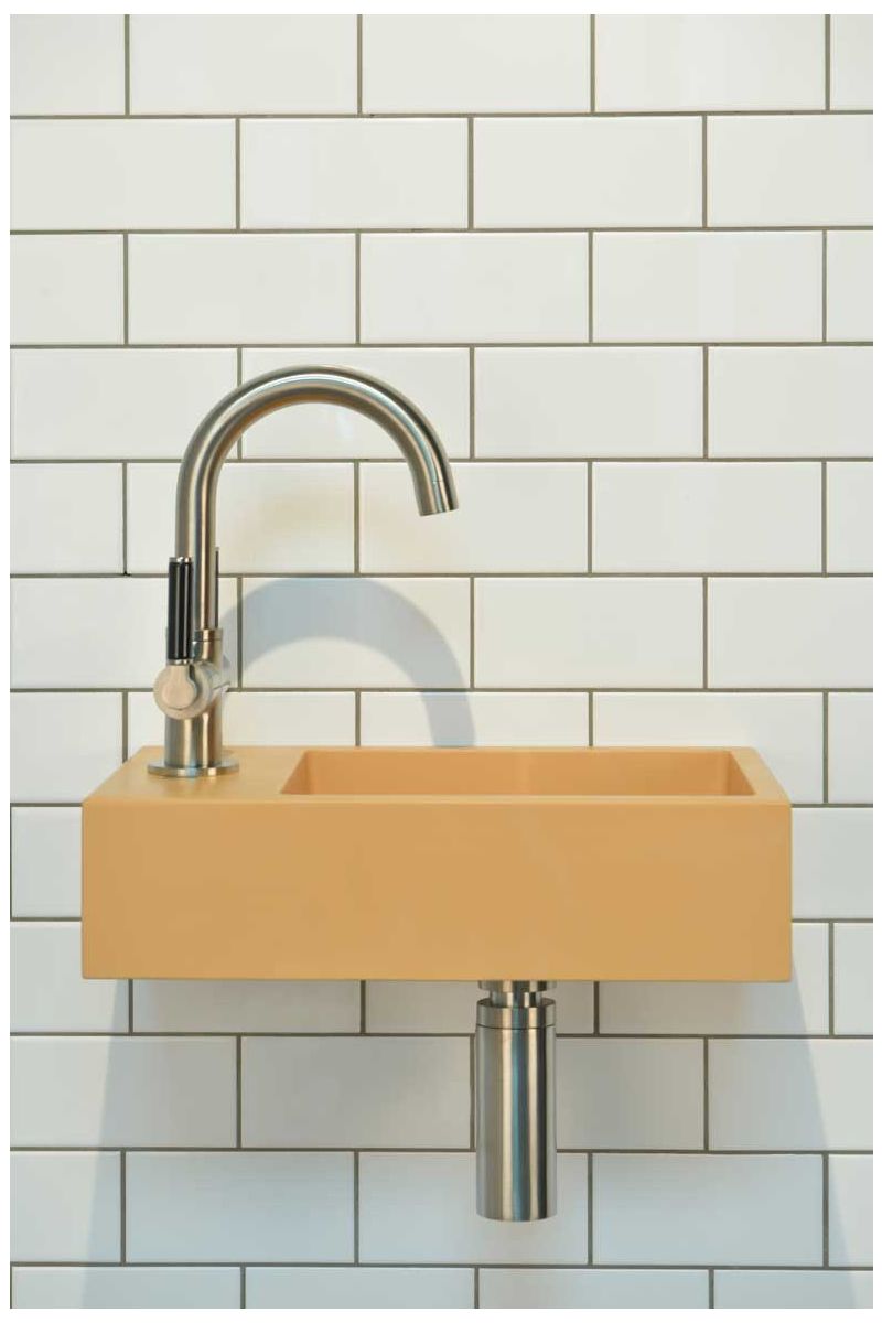 Marcel Rectangular Concrete Basin 1TH 40x23x10.5 - Freestanding - Ochre ...