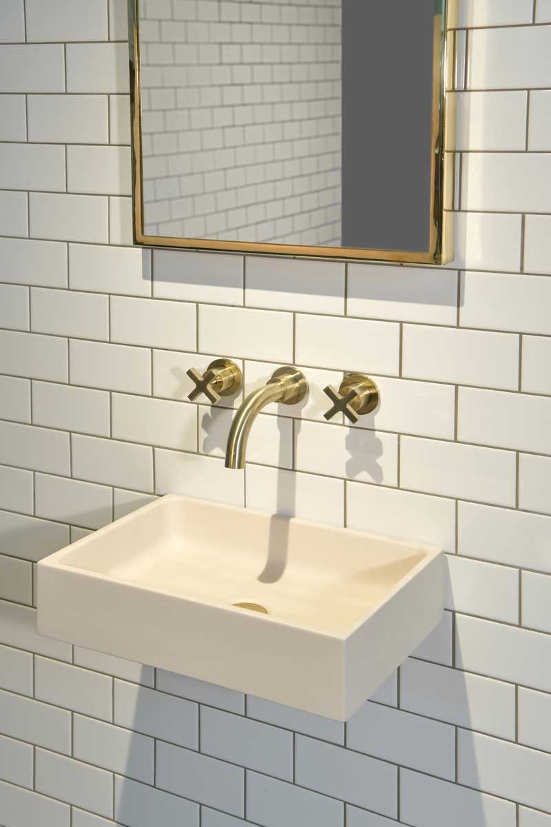 Josef Rectangular Concrete Basin 41.5x28x10 - Freestanding - Linen White