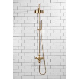 Elbe Dual Outlet Shower Kit - Exposed Valve - White Ceramic Lever ...