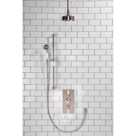 Calder Dual Outlet Shower Kit - Concealed Valve - 6 inch Rose - White ...