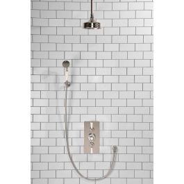 Calder Dual Outlet Shower Kit - Concealed Valve - 6 inch Rose - White ...