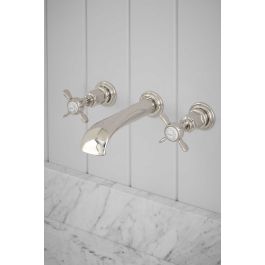 3-Hole Basin Mixer Tap - Wall Mounted X-Top - available in a choice of ...