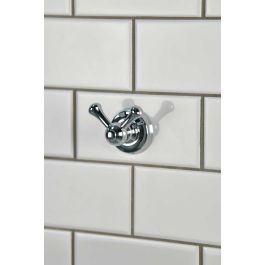 Traditional Double Robe Hook - Chrome
