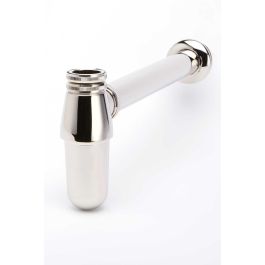 Traditional Round Bottom Basin Bottle Trap Polished Nickel
