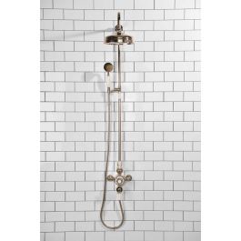 Calder Dual Outlet Shower Kit - Exposed Valve - White Ceramic Lever ...