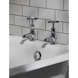 X-Top 3/4 BSP Bath Pillar Taps - available in a choice of Chrome ...