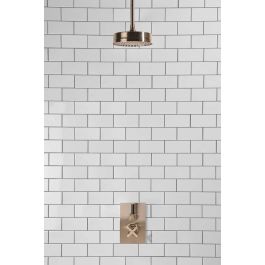 Elbe - Concealed Shower Set - Black Lever - 8" Rose - Ceiling Mounted ...