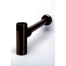 Contemporary Flat Bottom Basin Bottle Trap Matt Black