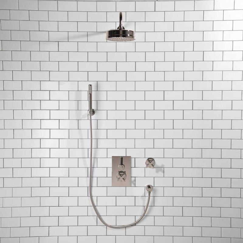Elbe - Concealed Shower Set + Diverter - Hook Mount - 500mm Shower Arm ...