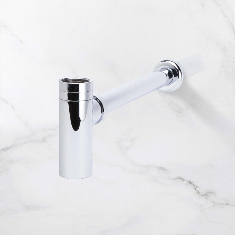 Contemporary Collection Flat Bottom Basin Bottle Trap - Chrome